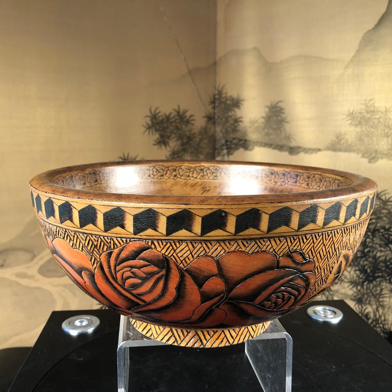 Scotland Big Hand Painted "Butterfly" Bowl 1930 For Sale at 1stDibs