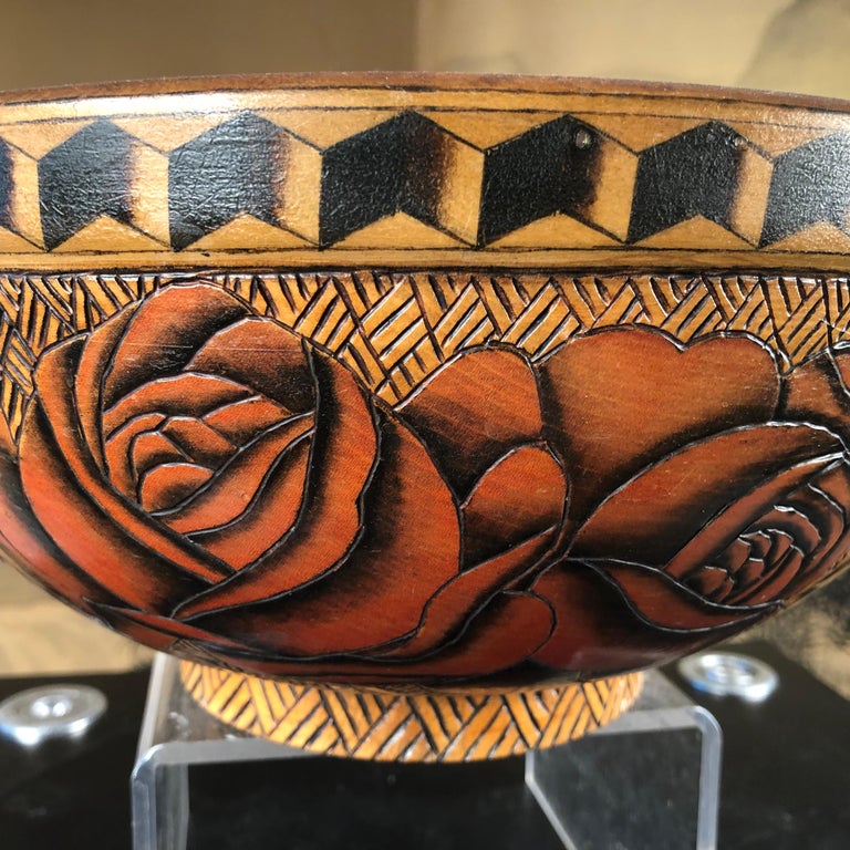 Scotland Big Hand Painted "Butterfly" Bowl 1930 For Sale at 1stDibs