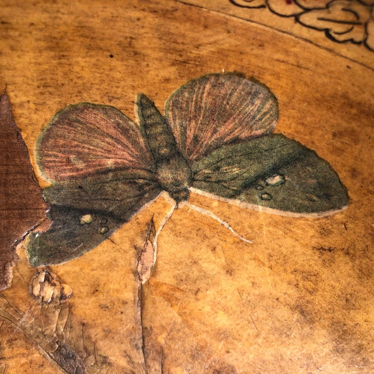 Scotland Big Hand Painted "Butterfly" Bowl 1930 For Sale at 1stDibs