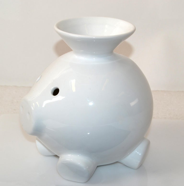 Scott Henderson Design for Mint Inc. White Porcelain Pig Shaped Piggy ...