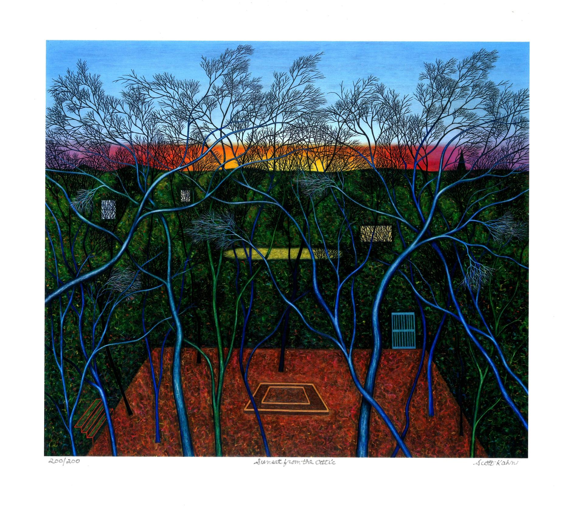 Scott Kahn - Sunset from the Attic, Scott Kahn For Sale at 1stDibs ...