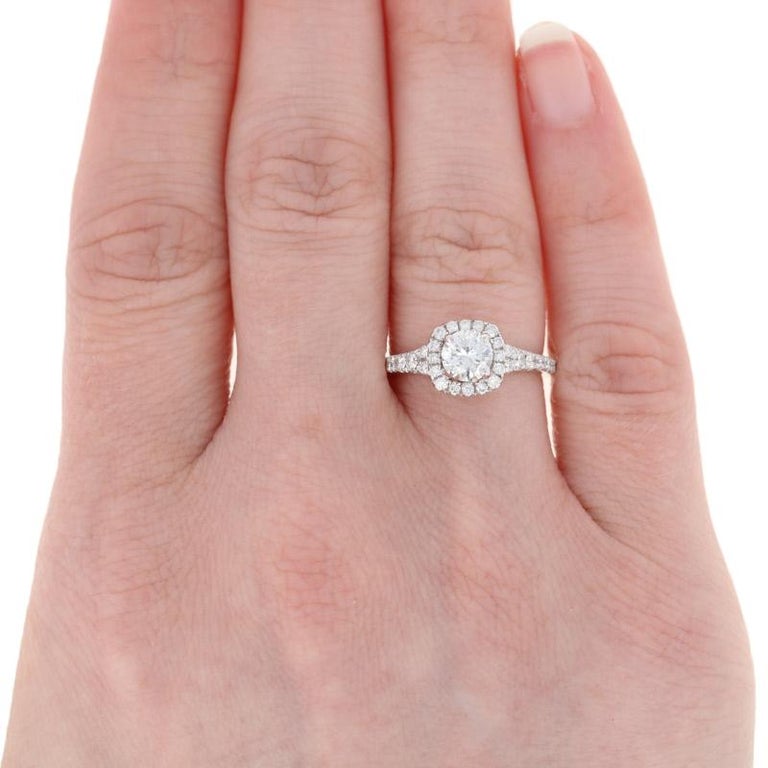 Scott Kay 1.12ctw Round Brilliant Diamond Engagement Ring, 14k White ...