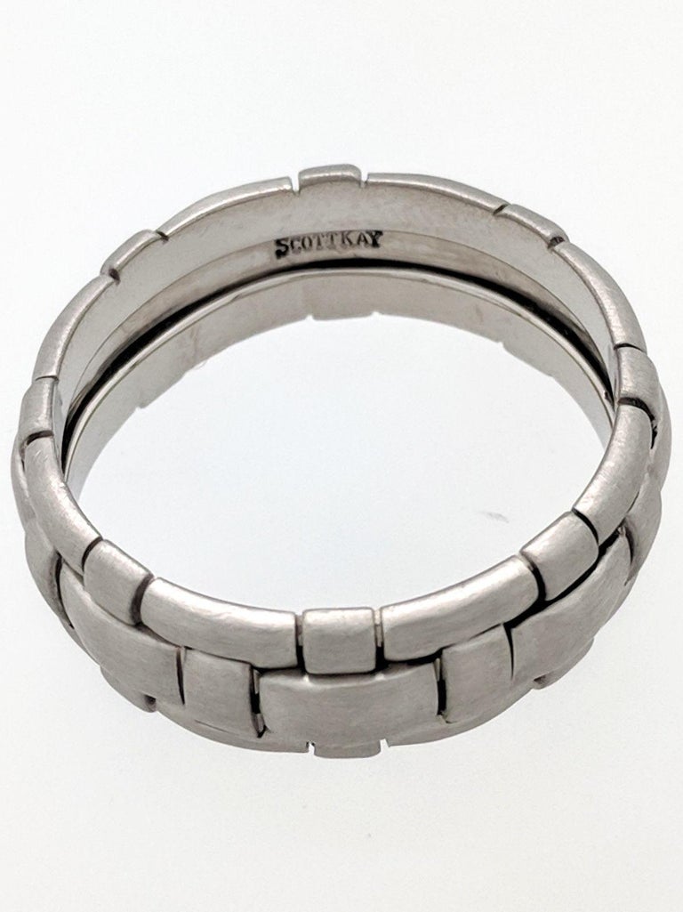 Scott Kay Men's Palladium Wedding Band Brushed Finish at 1stDibs