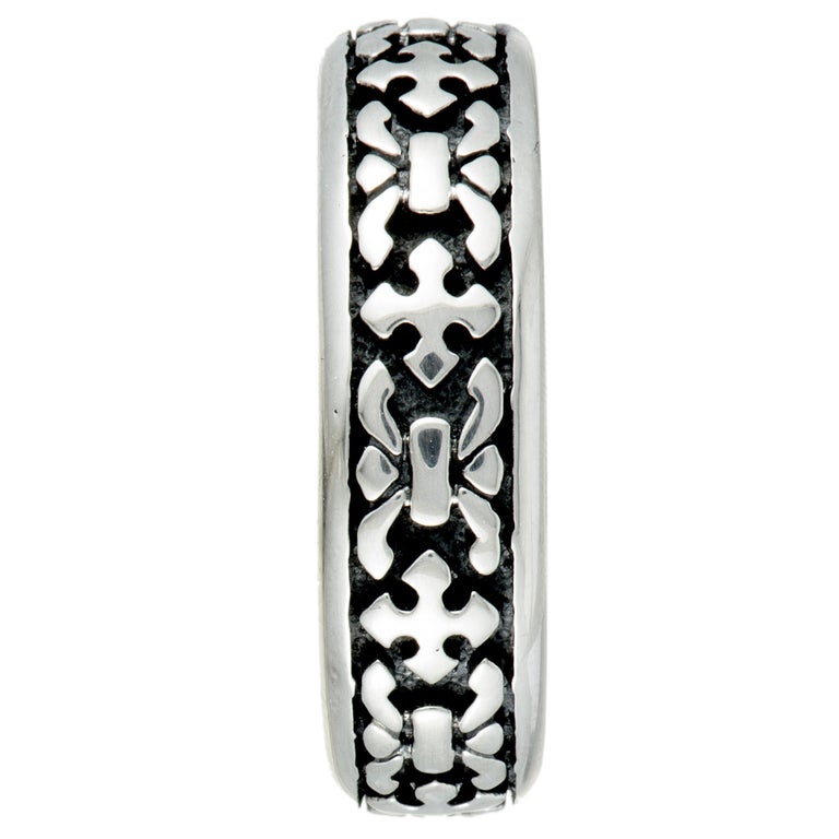 Scott Kay Silver Cross Band Ring at 1stDibs