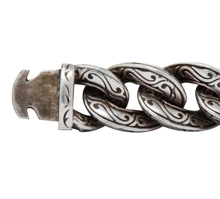 Scott Kay Sterling Silver 18 Karat Gold Unkaged Men's Cross Bracelet at ...