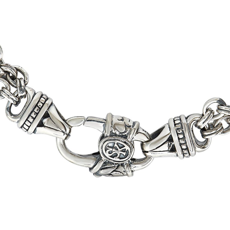 Scott Kay Sterling Silver Onyx, Pearl and Rhodolite Heart Cross Pendant ...