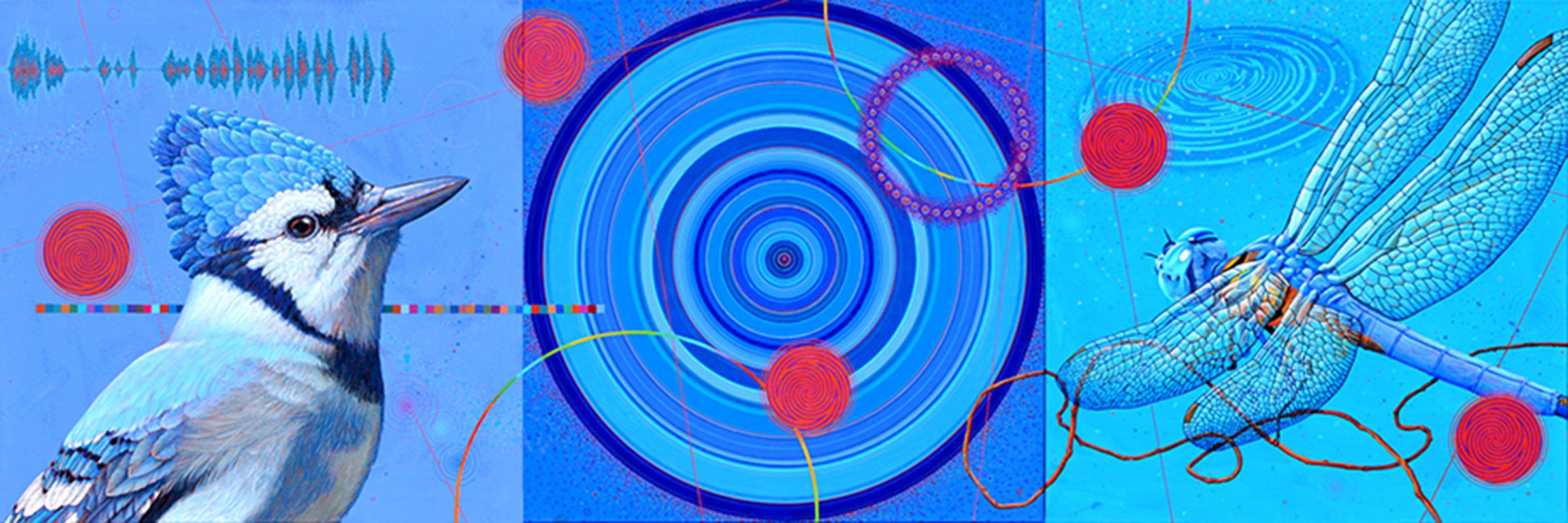 Scott McIntire - Energy Fields I (triptych) For Sale at 1stDibs