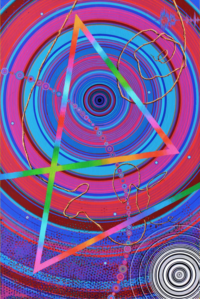 Scott McIntire - Energy Fields I (triptych) For Sale at 1stDibs
