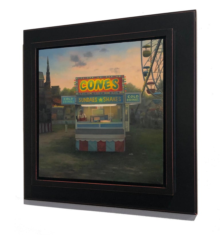 Scott Prior - small scale oil painting, "Cones", (realist landscape ...