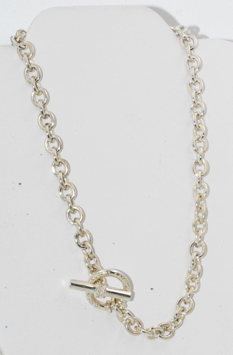Scott Slane Link Chain with Diamond Toggle Clasp at 1stDibs