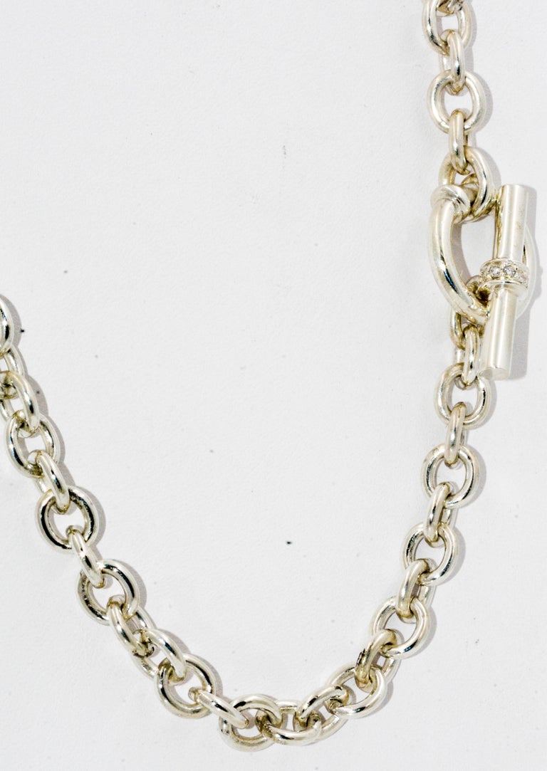 Scott Slane Link Chain with Diamond Toggle Clasp at 1stDibs