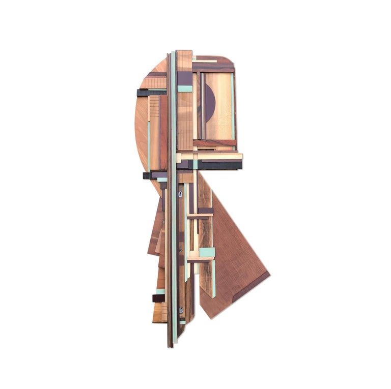 Scott Troxel - "Anouk" Rustic Wood Wall Sculpture (assemblage, wood ...