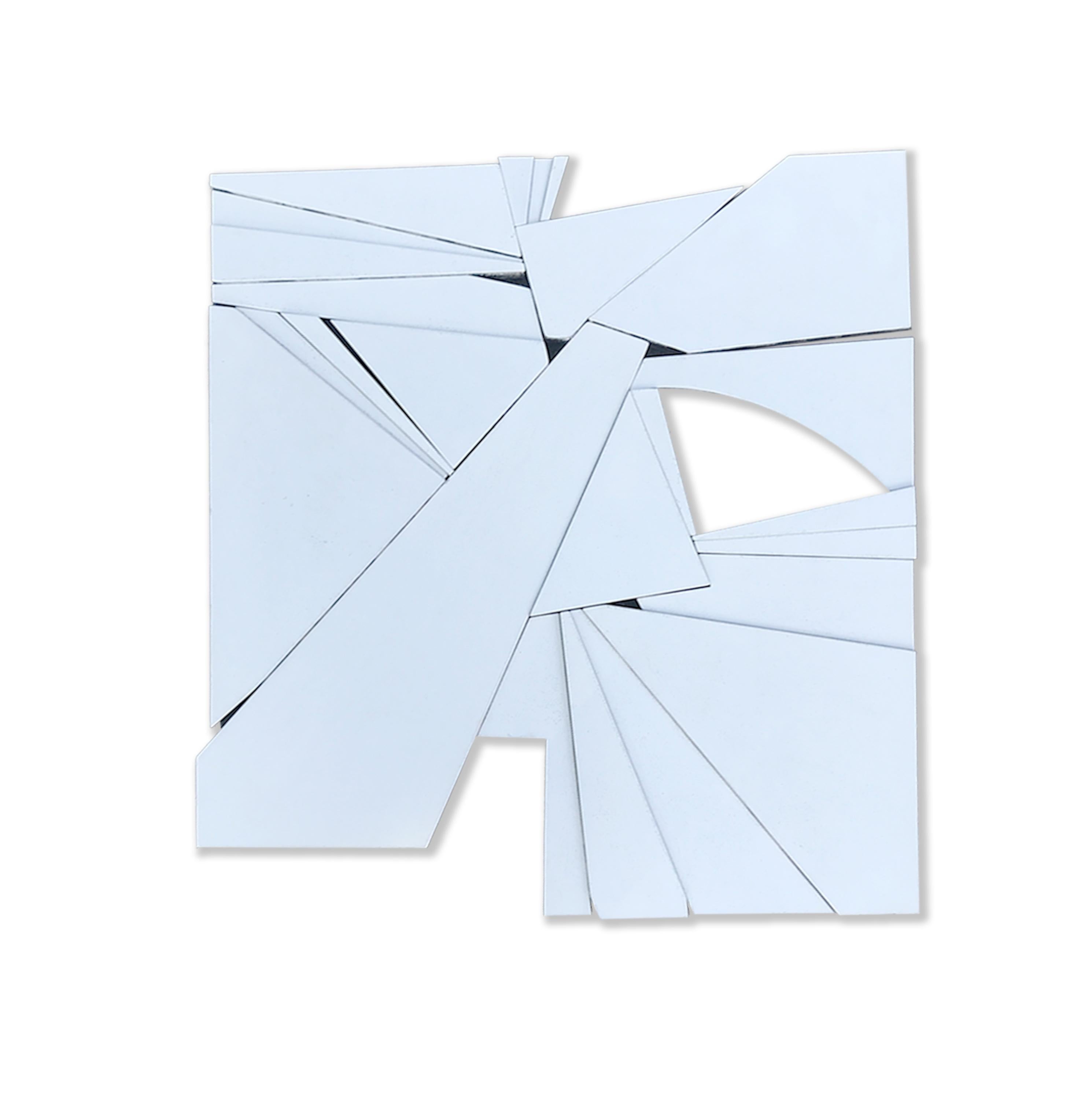 Scott Troxel - "SSB5" Mixed Media Wall Sculpture (wood, white, yellow ...