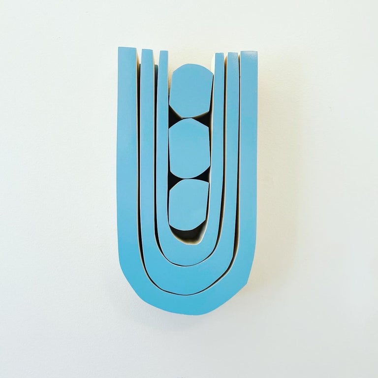 Scott Troxel - "HimalayaBlue" Wall Sculpture- mid century modern, blue ...