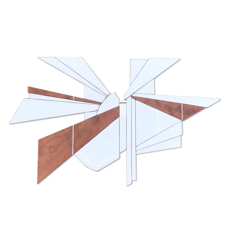 Scott Troxel - North Star (Wyatt Khan white natural wood abstract wall ...