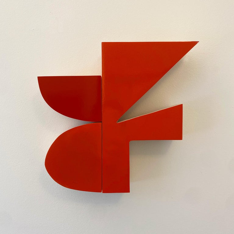 Scott Troxel - "Oryx" Wall Sculpture- mid century modern, red, orange ...