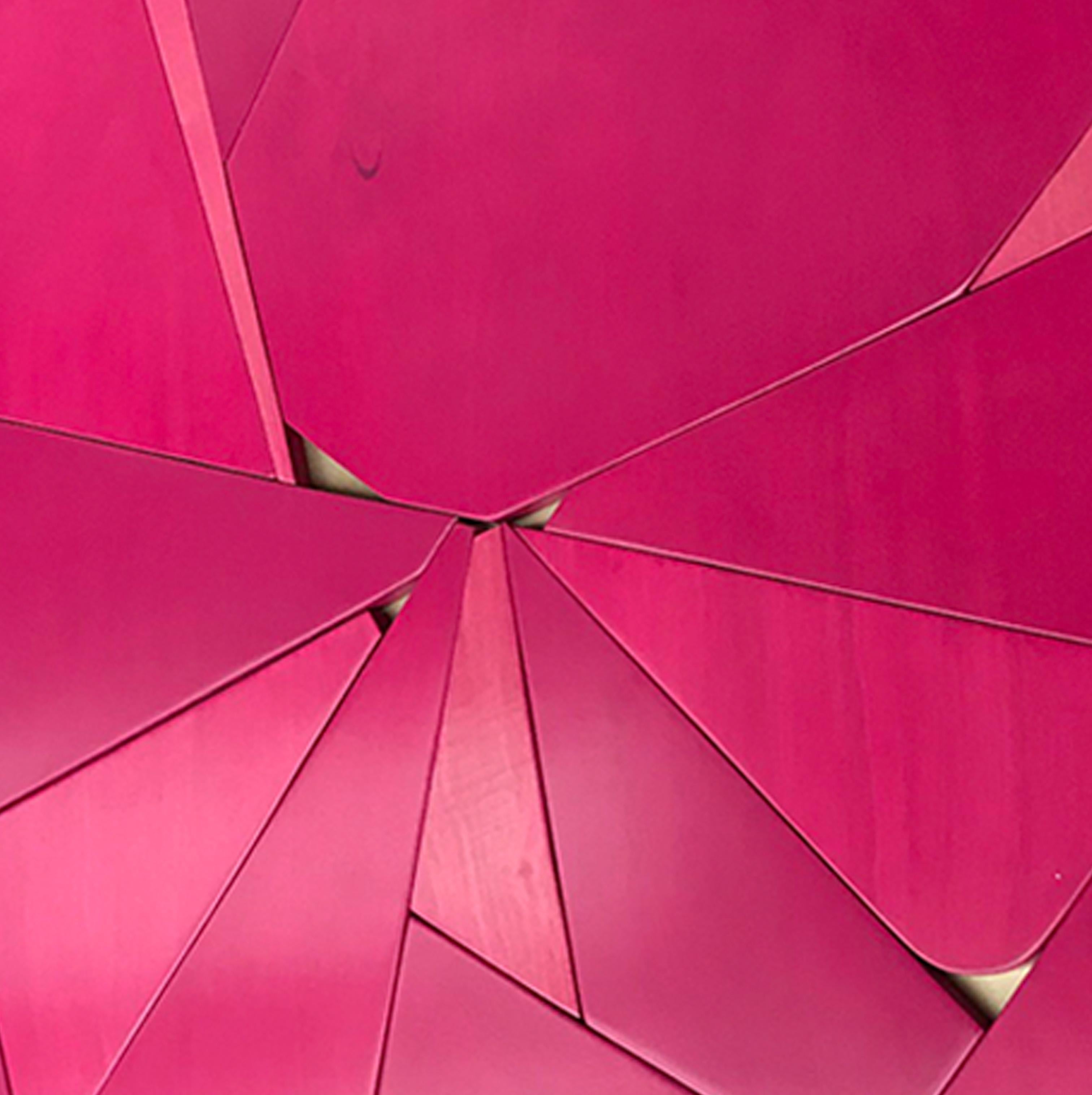 Scott Troxel - "Pinwheel" Mixed Media Wall Sculpture -wood, pink ...