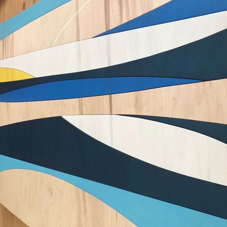 Scott Troxel - "Solar Trees" Wall Sculpture - MCM, blue, yellow, white ...