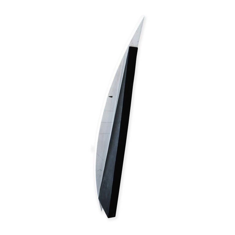 Scott Woodard - “Minimal 2” Black and White Geometric Abstract Wooden ...