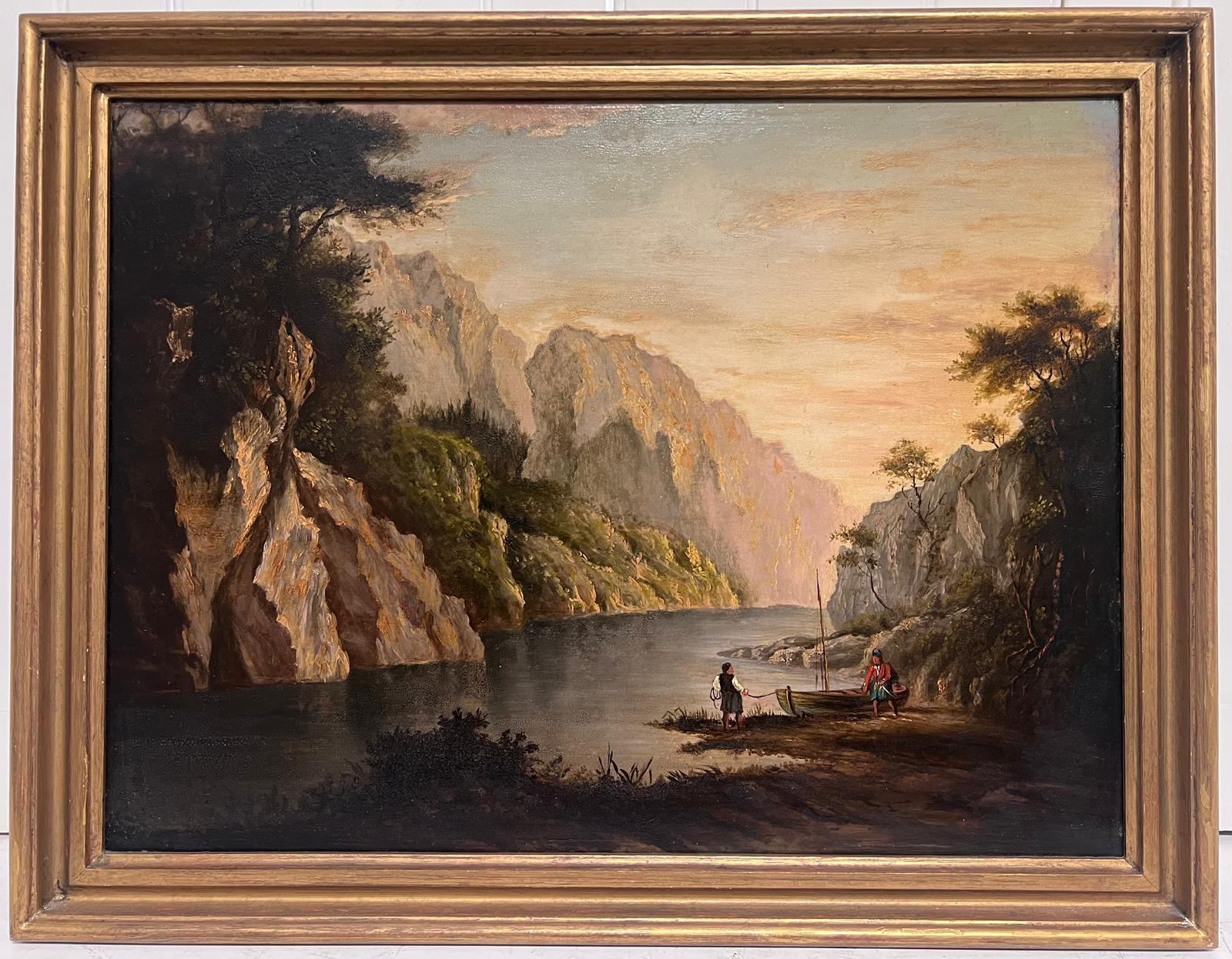 Scottish artist - Early Victorian Scottish Oil Painting Figures in ...