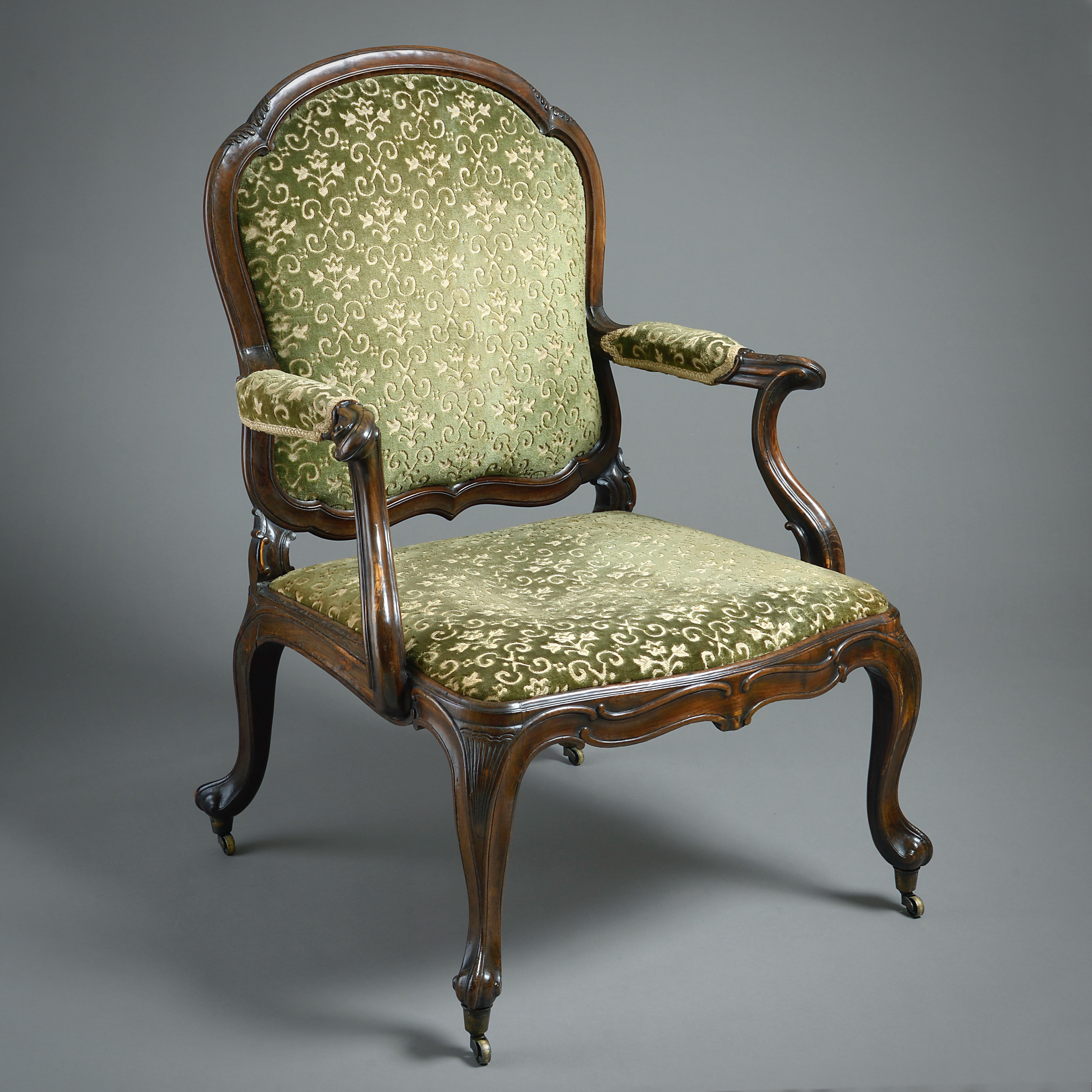 Scottish George II Laburnum Library Chair For Sale at 1stDibs