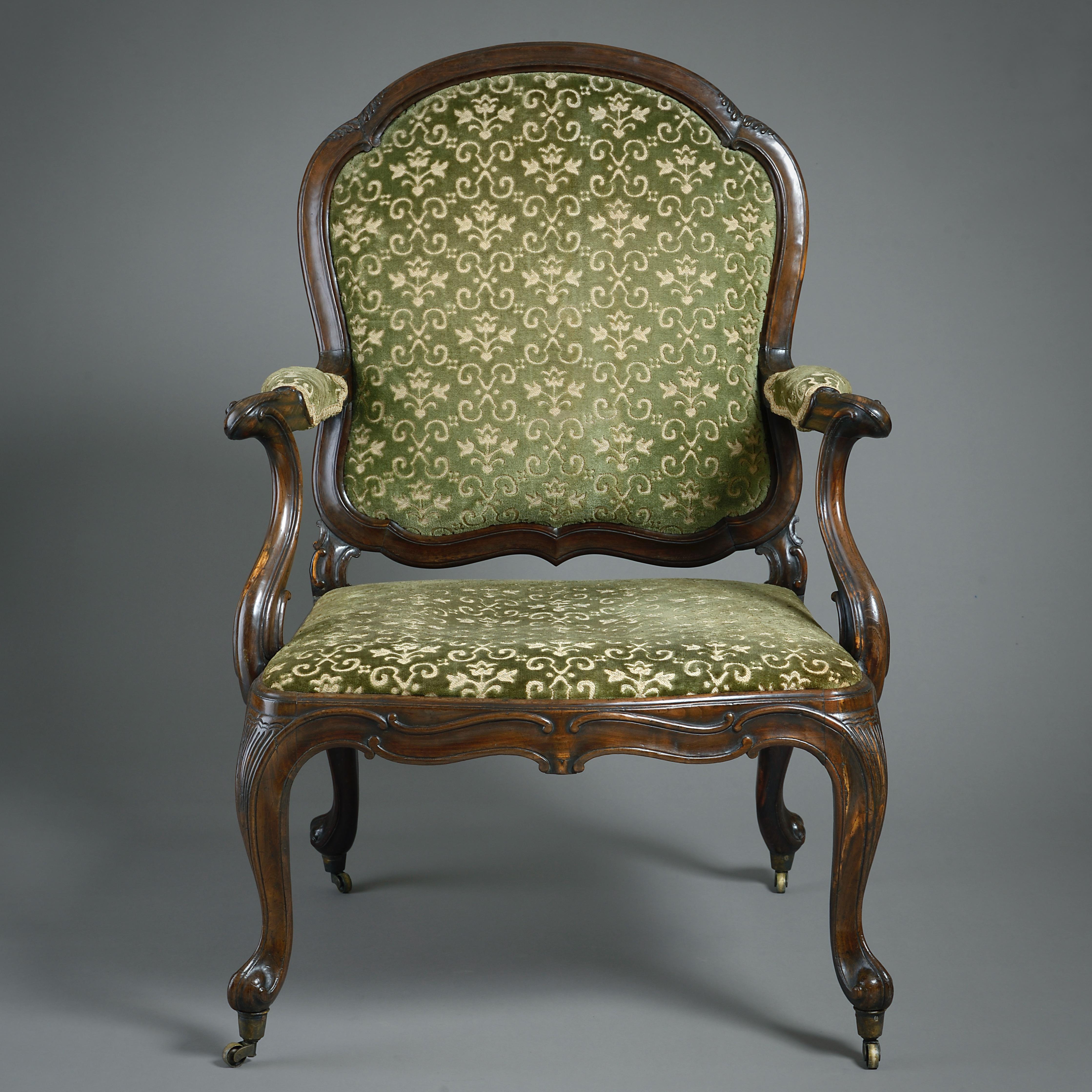 Scottish George II Laburnum Library Chair For Sale at 1stDibs
