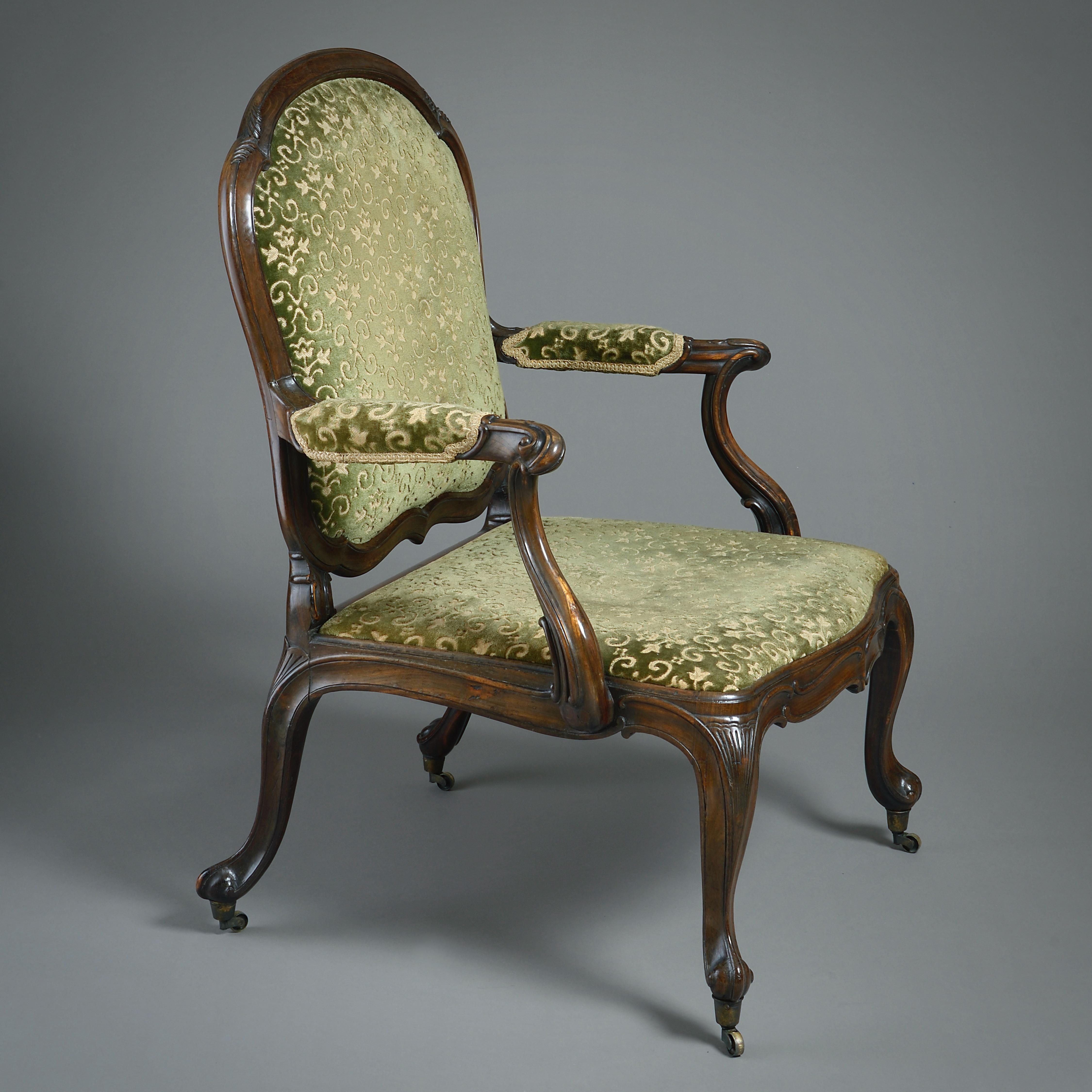 Scottish George II Laburnum Library Chair For Sale at 1stDibs