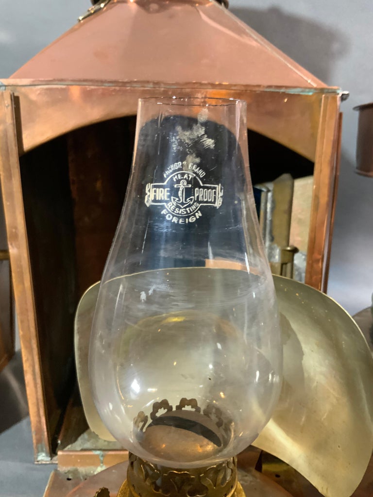 Scottish Port and Starboard Ship Lanterns of Solid Copper with Brass ...
