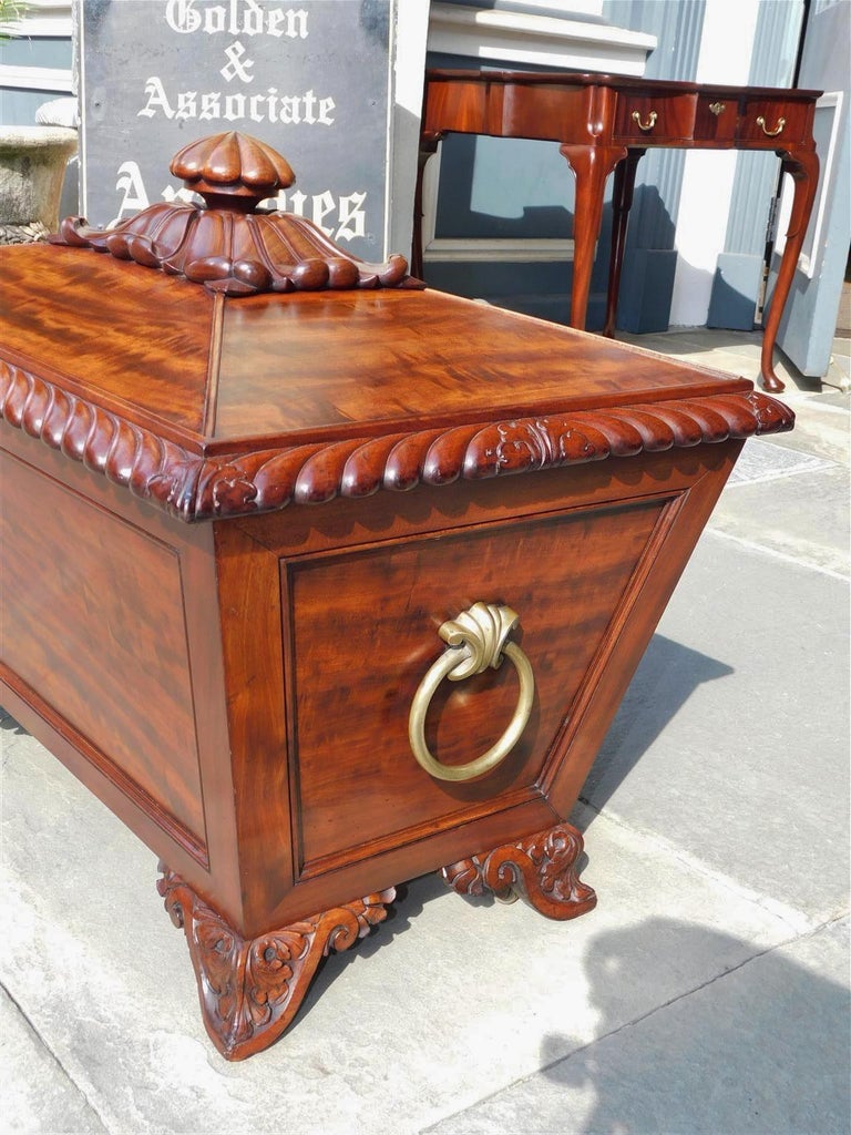 Scottish Regency Mahogany Hinged Cellarette with Original Lead Liner ...