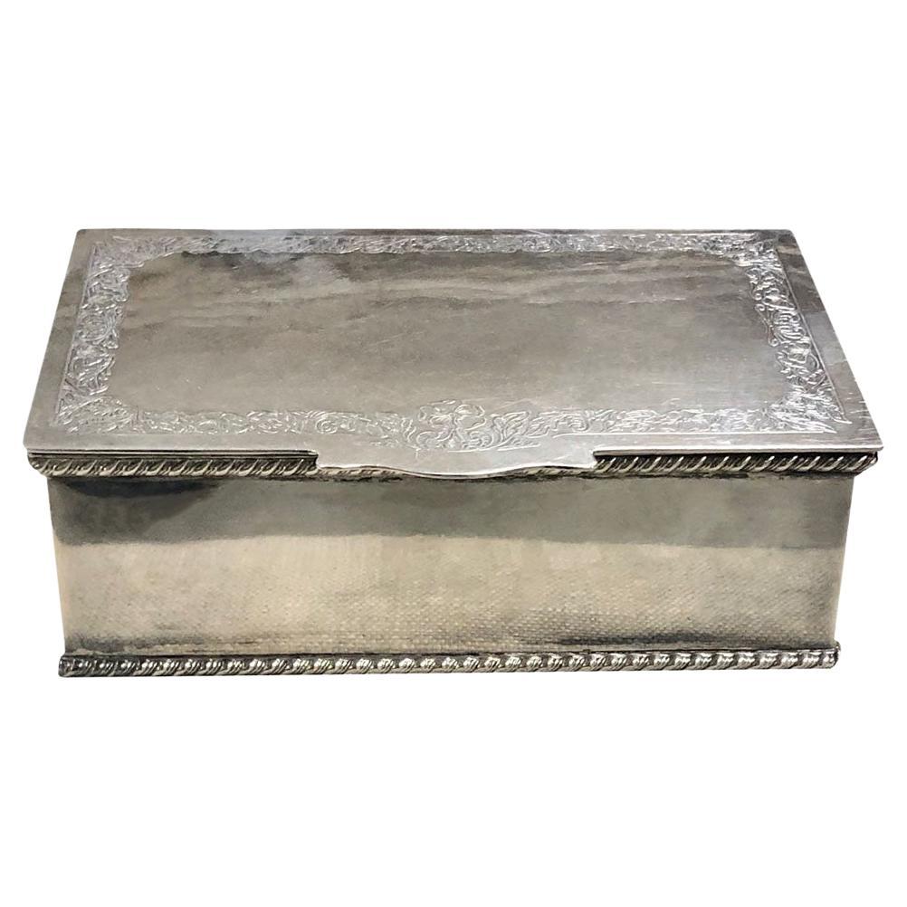 1970s Christian Dior Silver Plate Cigarette Box Holder at 1stDibs