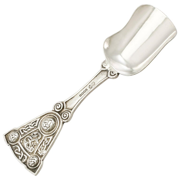 Antique 1926 Scottish Sterling Silver Caddy Spoon For Sale at 1stDibs