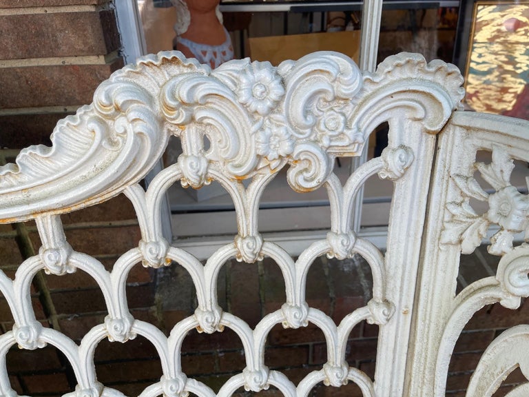 Scottish Victorian Painted Cast Iron Bench with Scroll Design, Circa ...