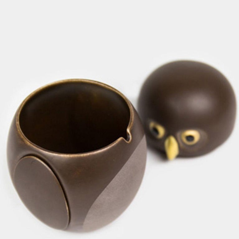 Screech Owl Glossy Chic Pink and Gold Details by Bosa For Sale at 1stDibs