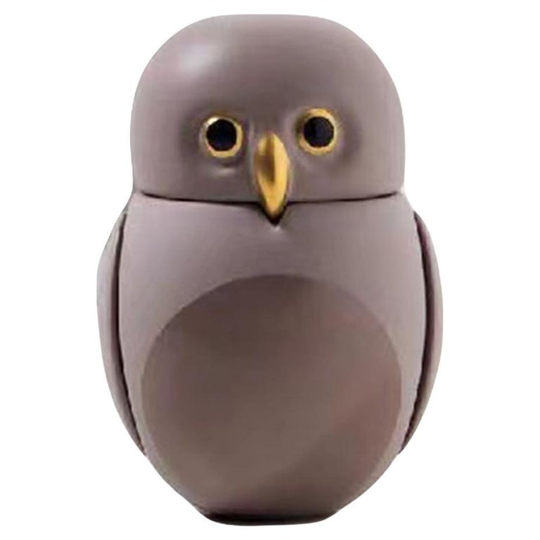 Screech Owl Glossy Chic Pink and Gold Details by Bosa For Sale at 1stDibs