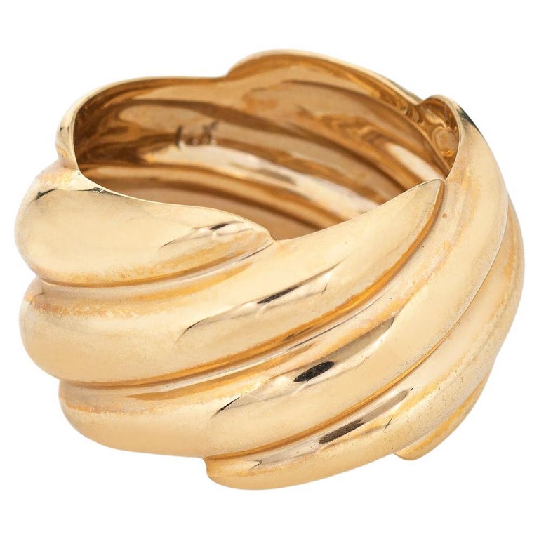 Scrolled Wide Band Ring 11.7 Grams 14k Gold Vintage 80s Estate Jewelry ...