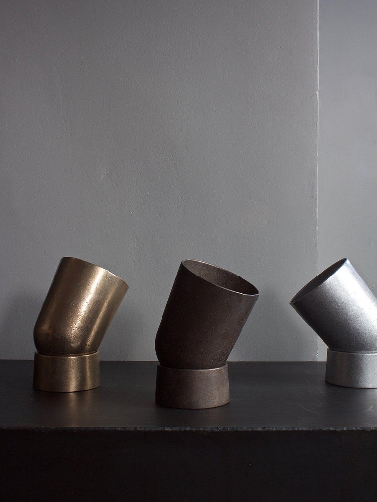 Sculpted Aluminium Table Lamp by Henry Wilson at 1stDibs