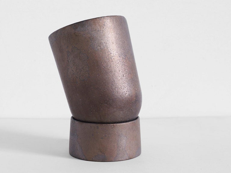 Sculpted Aluminium Table Lamp by Henry Wilson at 1stDibs