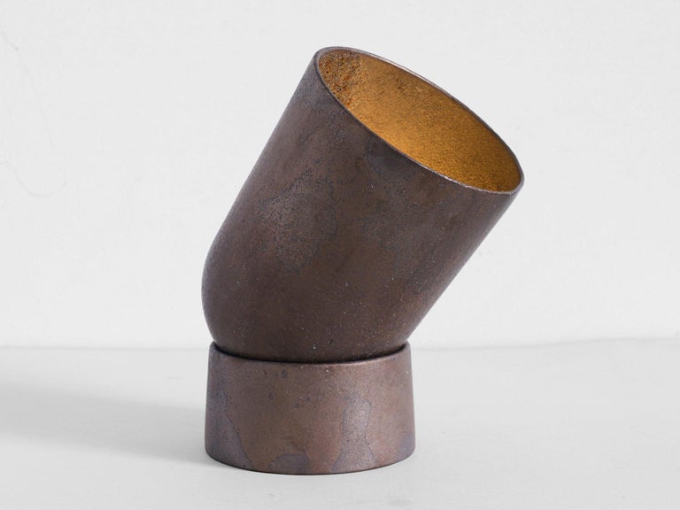 Sculpted Aluminium Table Lamp by Henry Wilson at 1stDibs
