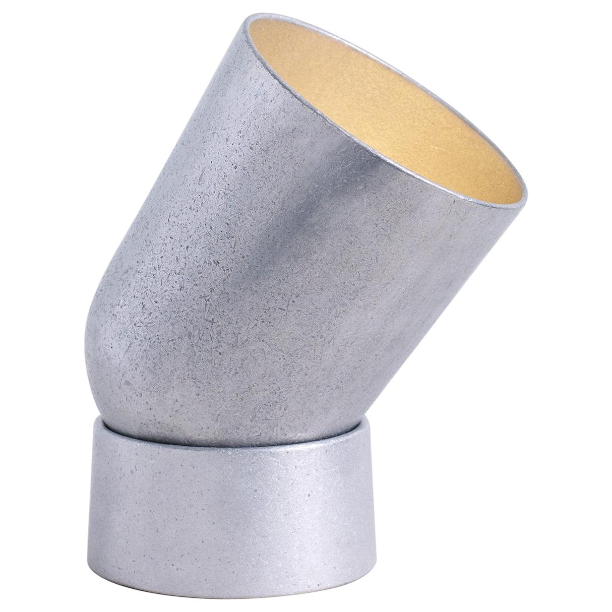 Sculpted Aluminium Table Lamp by Henry Wilson at 1stDibs