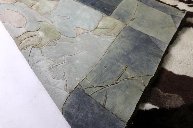 Sculpted Animal Skin Rug Depicting Bird of Paradise For Sale at 1stDibs