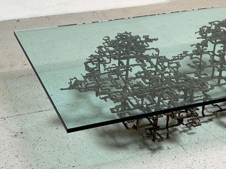 Sculpted Bronze Coffee Table by Daniel Gluck For Sale at 1stDibs