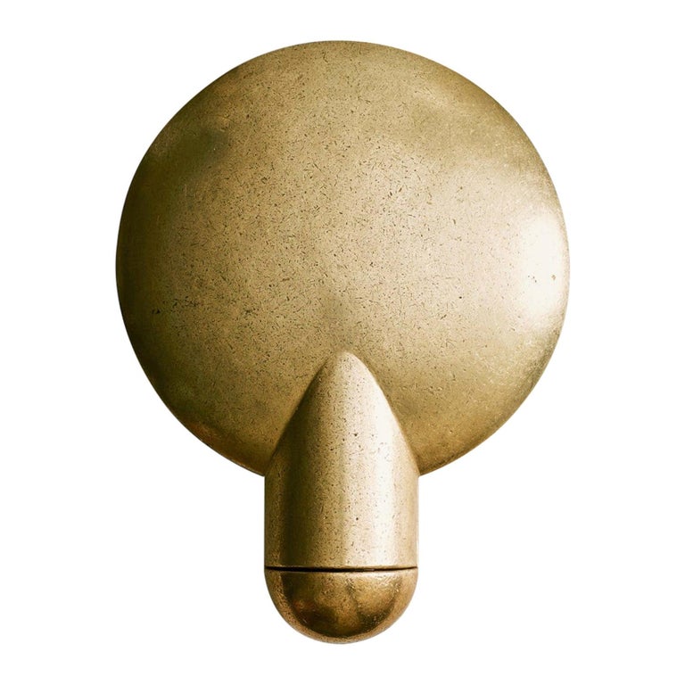Sculpted Bronze Sconce Light by Henry Wilson at 1stDibs