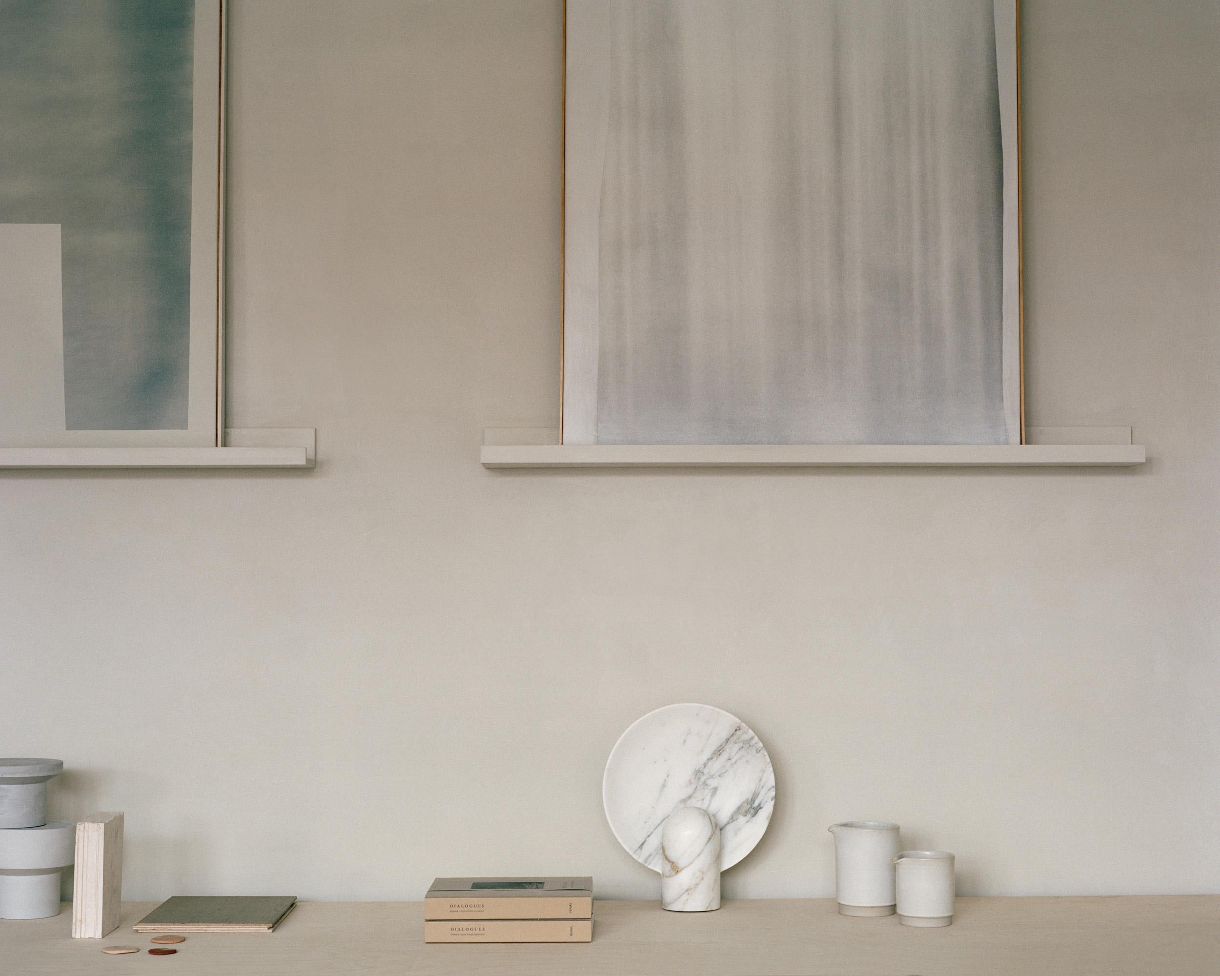 Sculpted Calacatta Marble Lamp by Henry Wilson For Sale at 1stDibs
