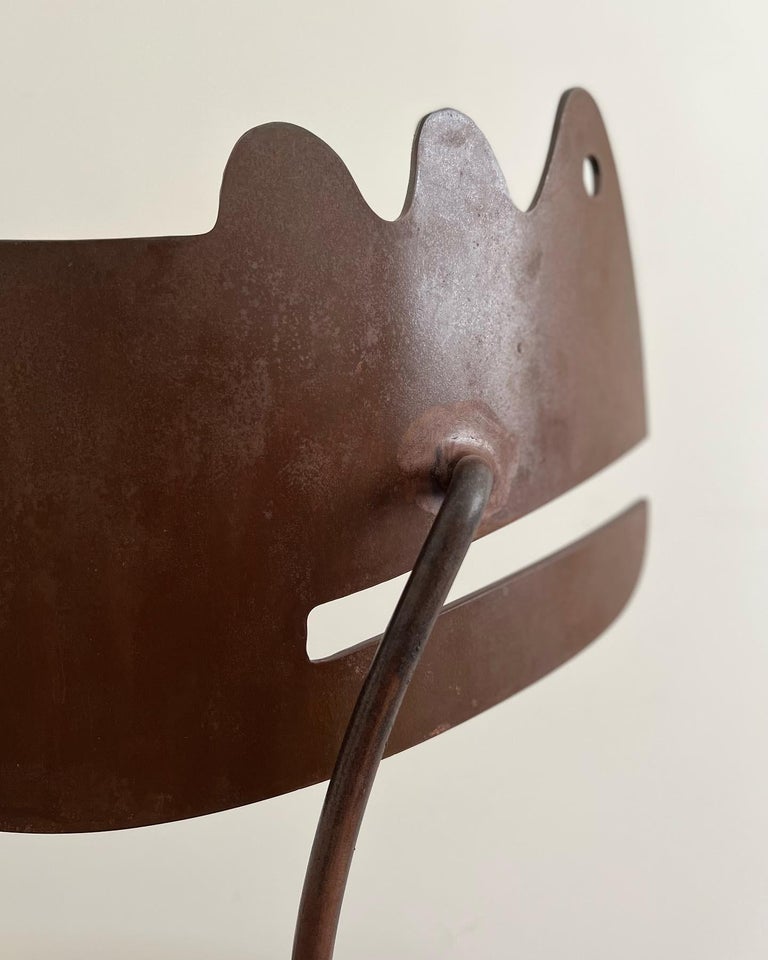 Gregory Hawthorne Sculpted Iron Modernist Chair For Sale at 1stDibs