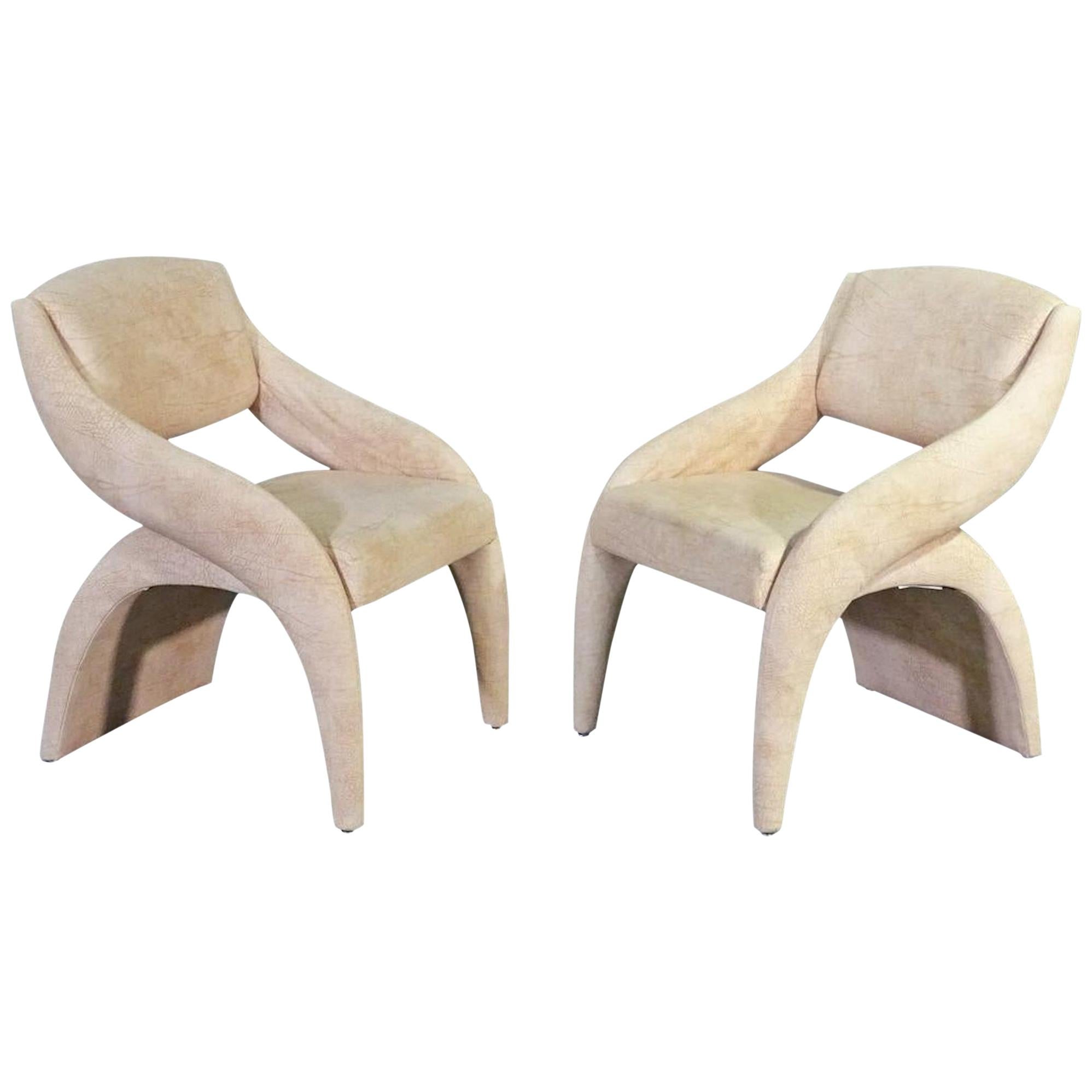 Sculpted Leather Chair - 13 For Sale on 1stDibs