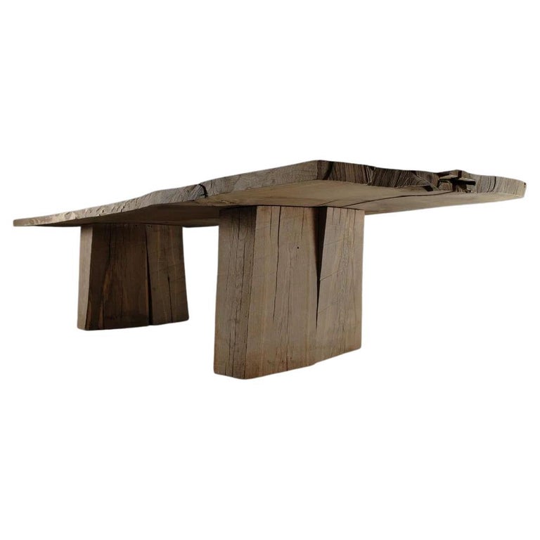 Sculpted Massive Dining Table V9 in Solid Oakwood 'In Stock' at 1stDibs