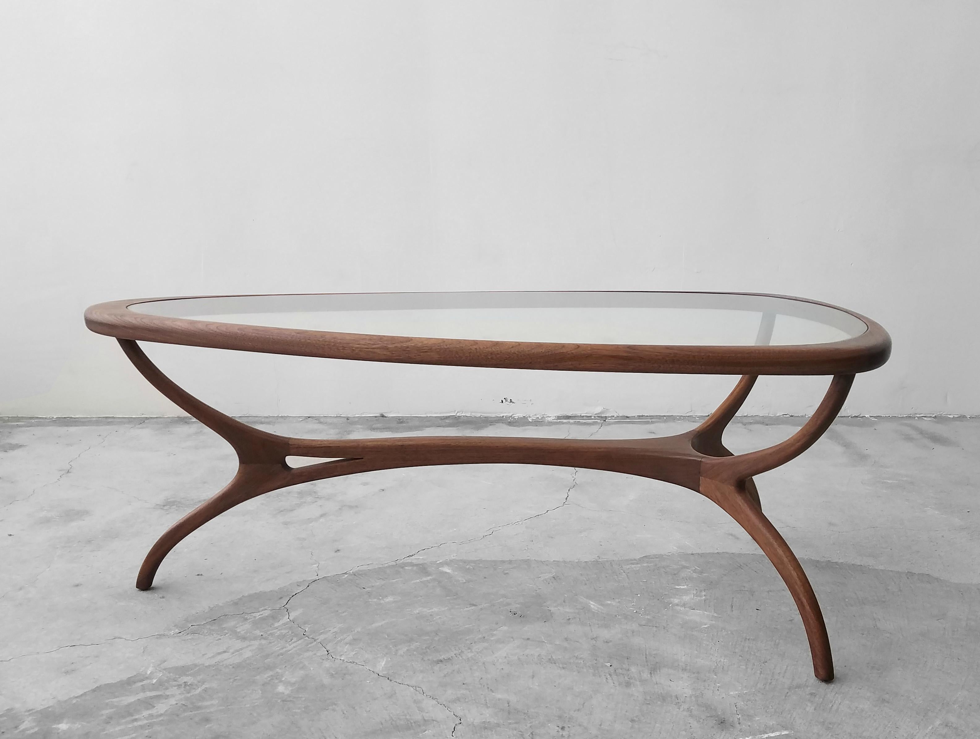 Sculpted Midcentury Brazilian Coffee Table by Giuseppe Scapinelli For ...