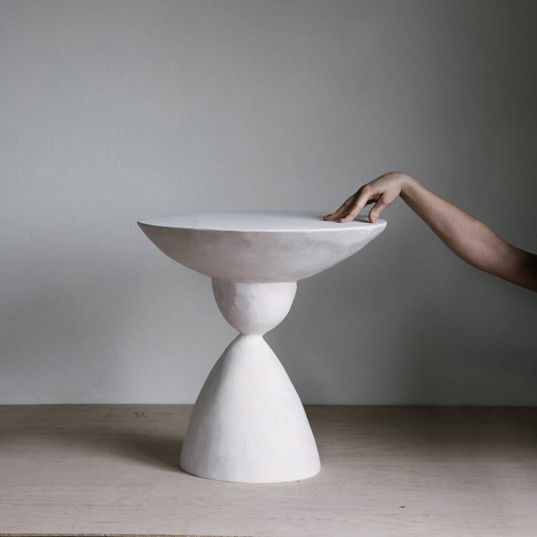 Sculpted Plaster Marasai Side Table at 1stDibs | plaster side table
