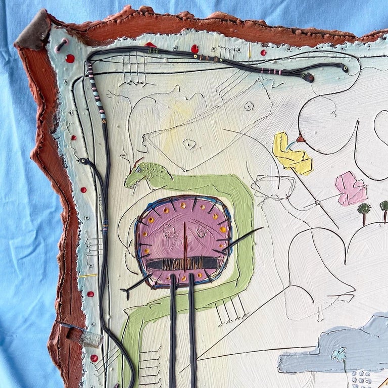 Sculpted Pottery Shallow Bowl by Don Reitz For Sale at 1stDibs