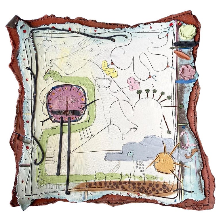 Sculpted Pottery Shallow Bowl by Don Reitz For Sale at 1stDibs